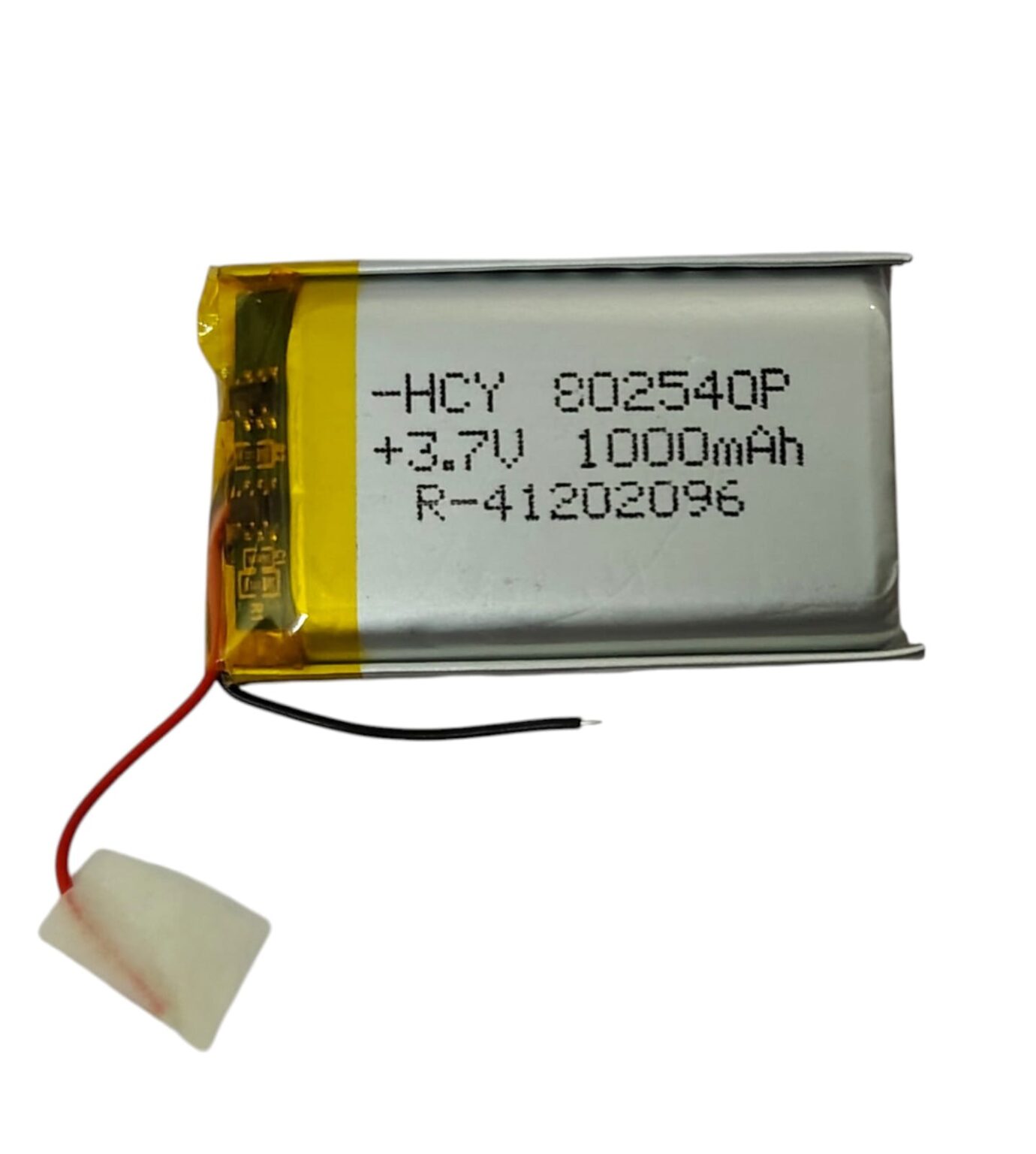 802540P 3.7V 1000mAh Rechargeable Lithium Polymer Battery - Roboman
